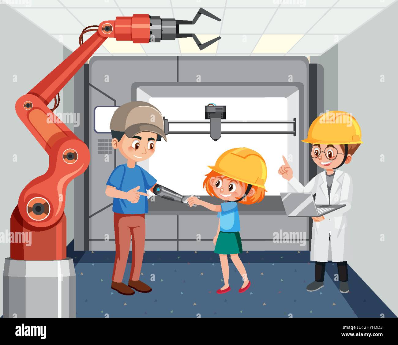 Concept of automation industry illustration Stock Vector Image & Art ...