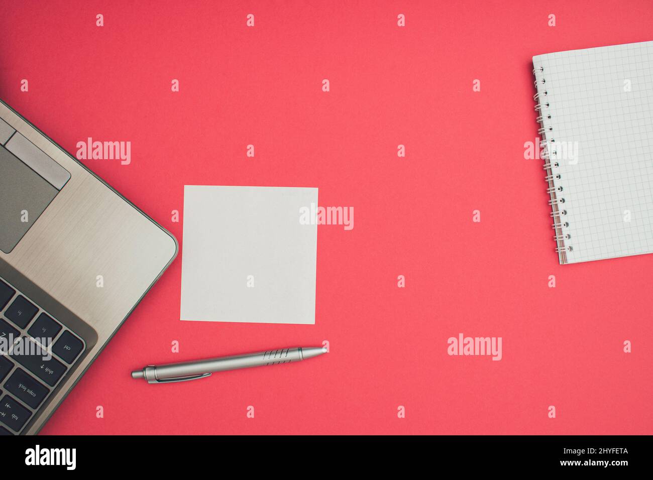 The bright shot of notebook with a white empty space for a text ...