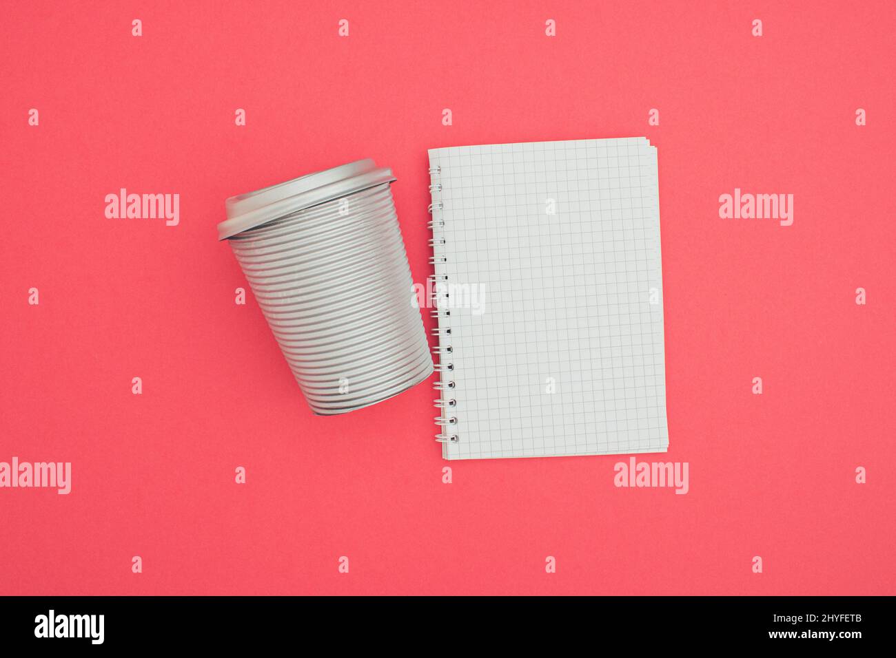 Bright shot of notebook with a white empty space for a text isolated on ...