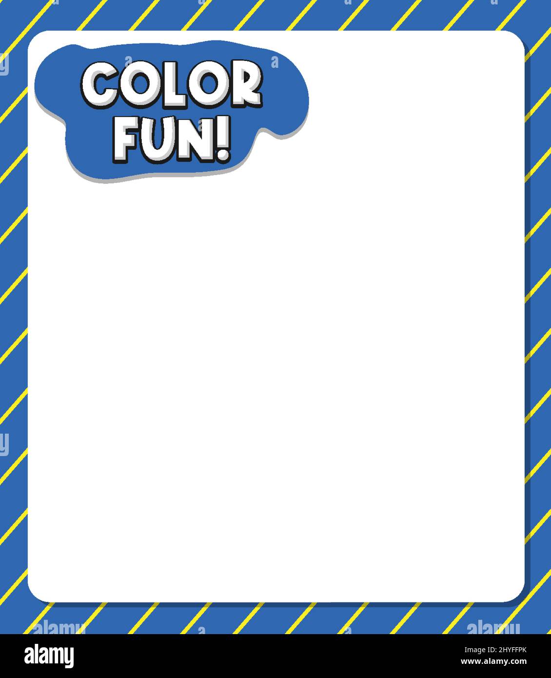Worksheets template with color fun! text illustration Stock Vector ...