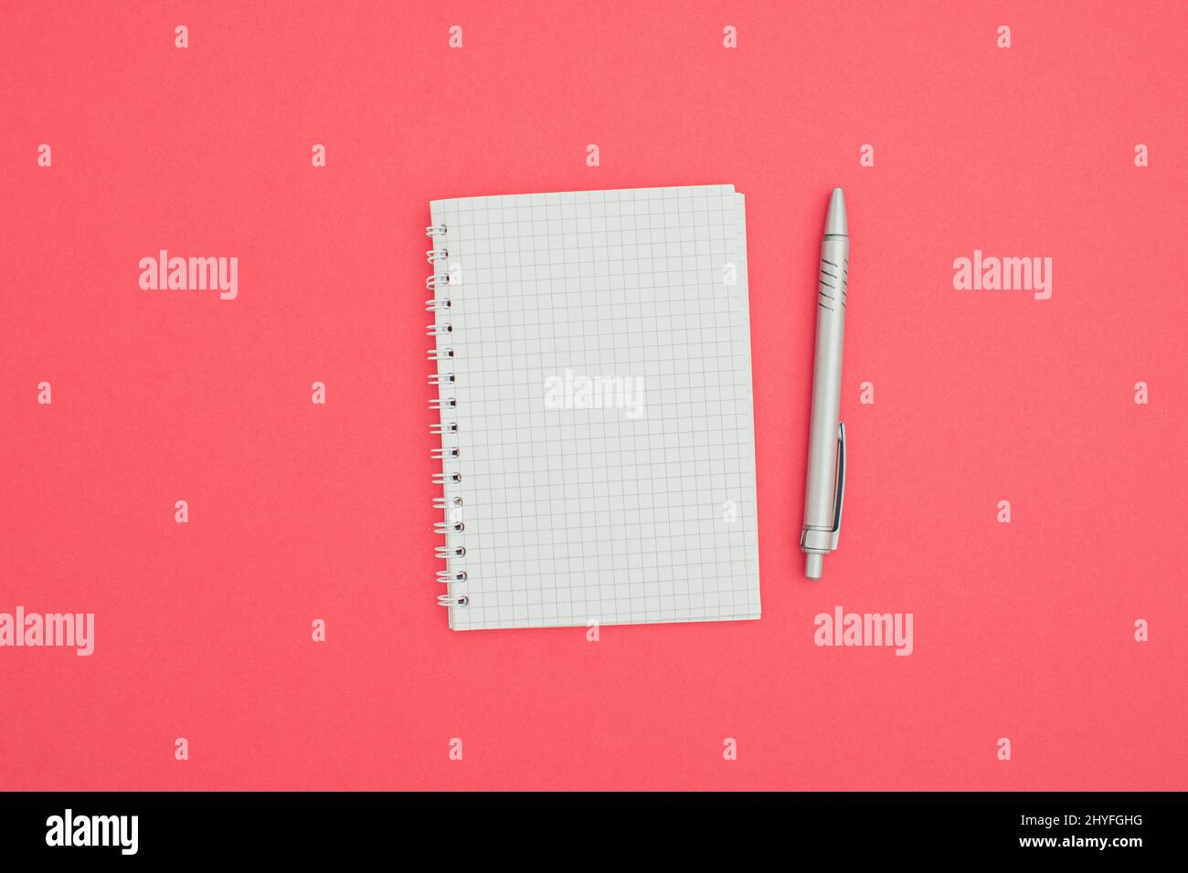 Bright shot of notebook with a white empty space for a text isolated on ...