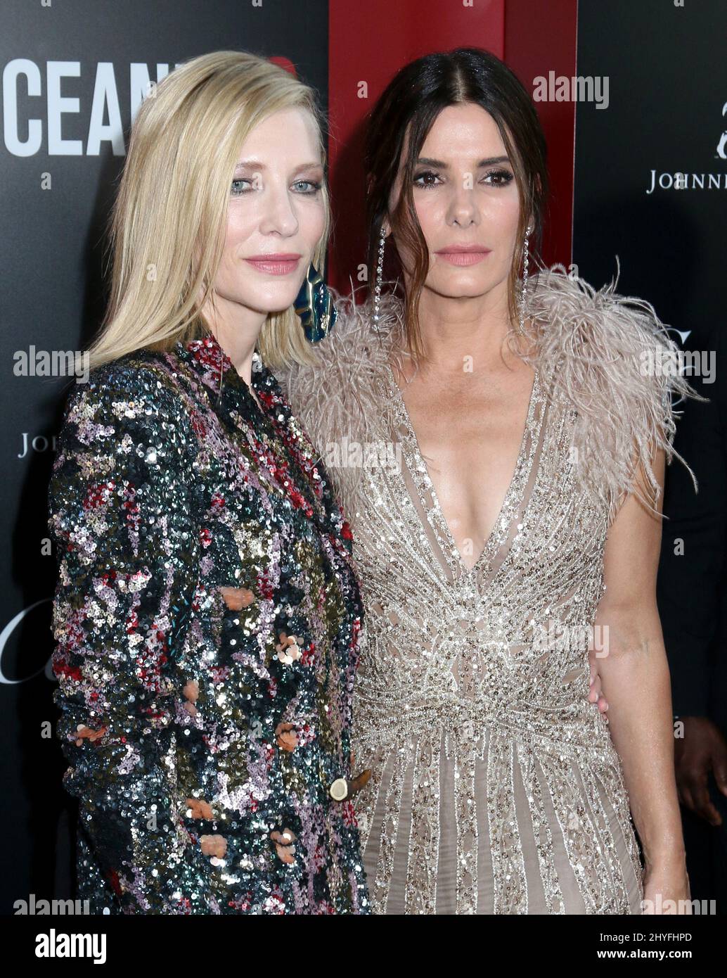 Cate Blanchett & Sandra Bullock attending the Ocean's 8 World Premiere ...