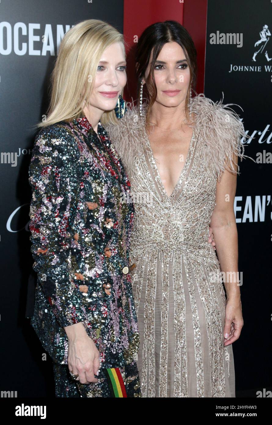 Cate Blanchett & Sandra Bullock attending the Ocean's 8 World Premiere ...
