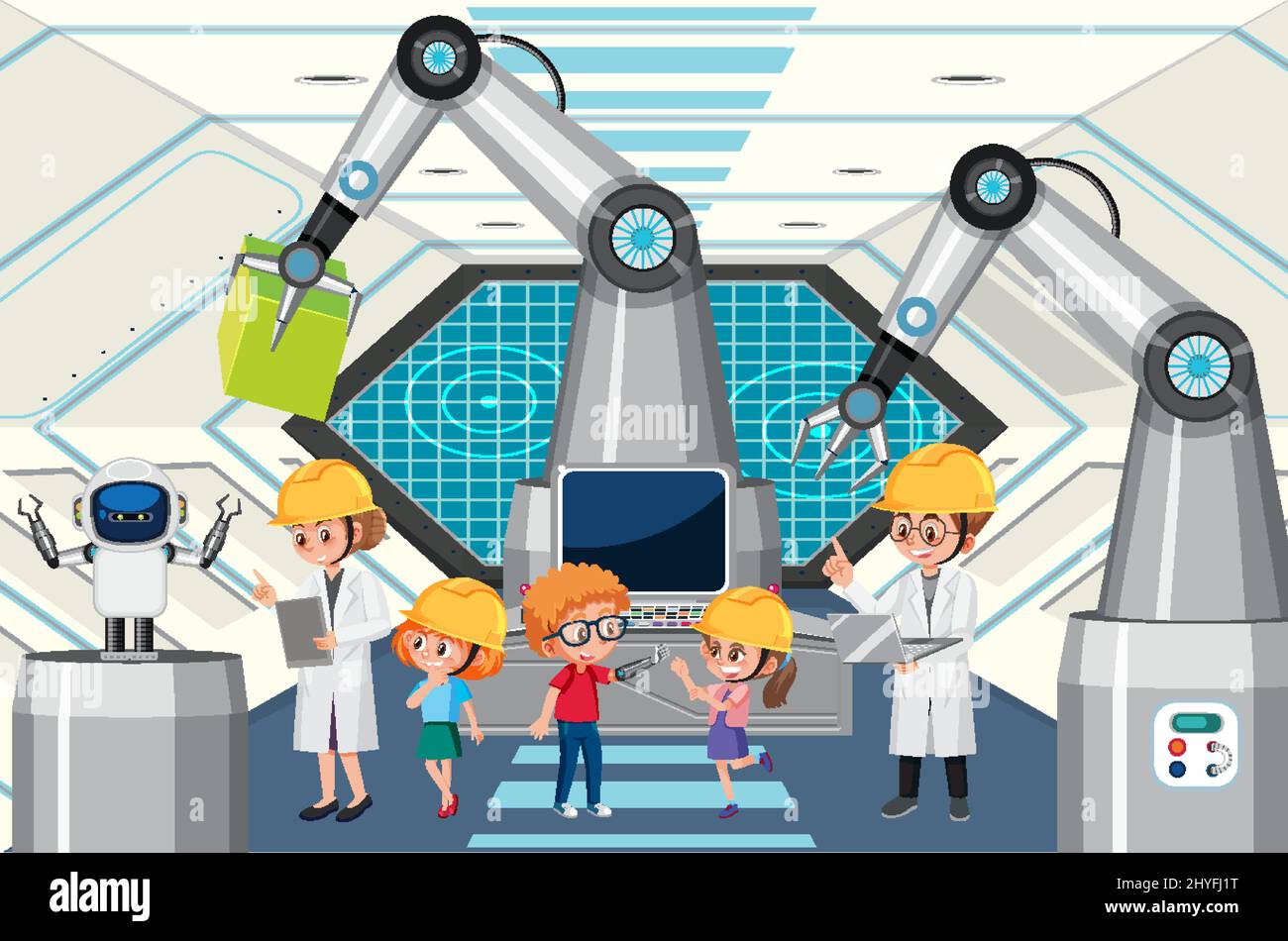 Concept of automation industry illustration Stock Vector Image & Art ...