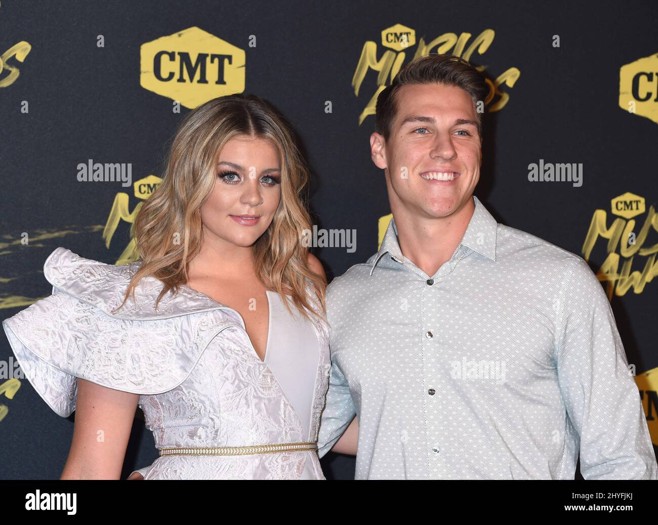 Lauren Alaina and Alex Hopkins at the 2018 CMT Music Awards held at ...