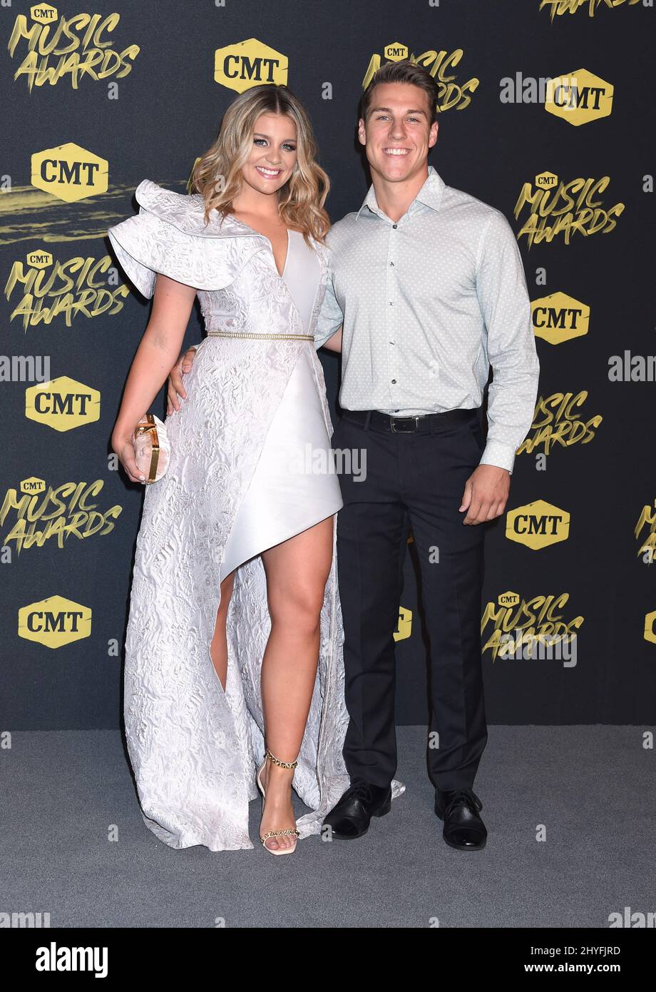 Lauren Alaina and Alex Hopkins at the 2018 CMT Music Awards held at ...