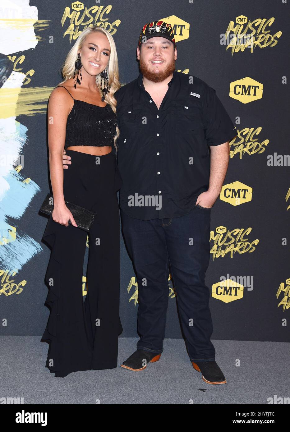 Luke Combs and Nicole Hocking at the 2018 CMT Music Awards held at ...