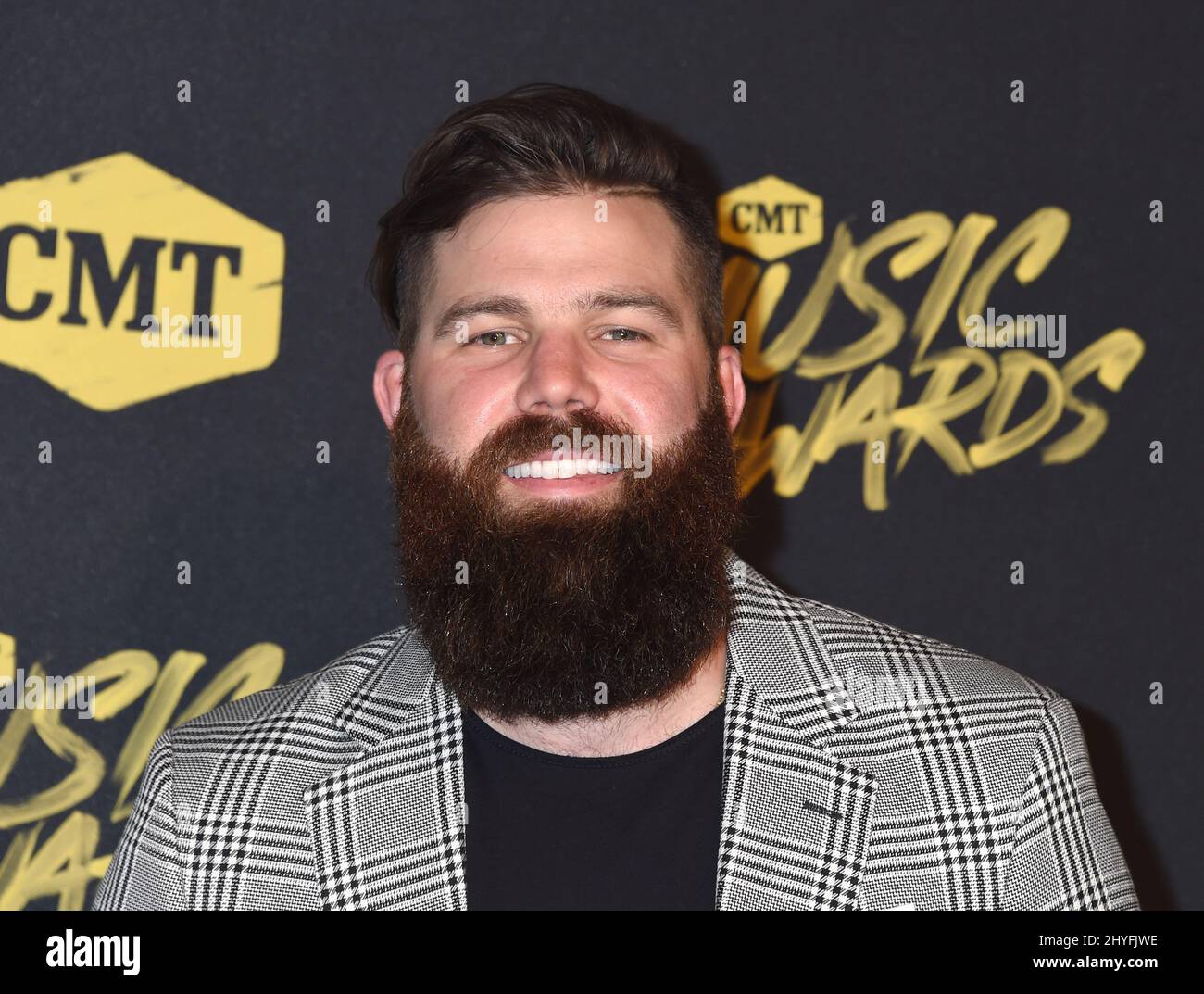 Jordan Davis at the 2018 CMT Music Awards held at Bridgestone Arena on ...