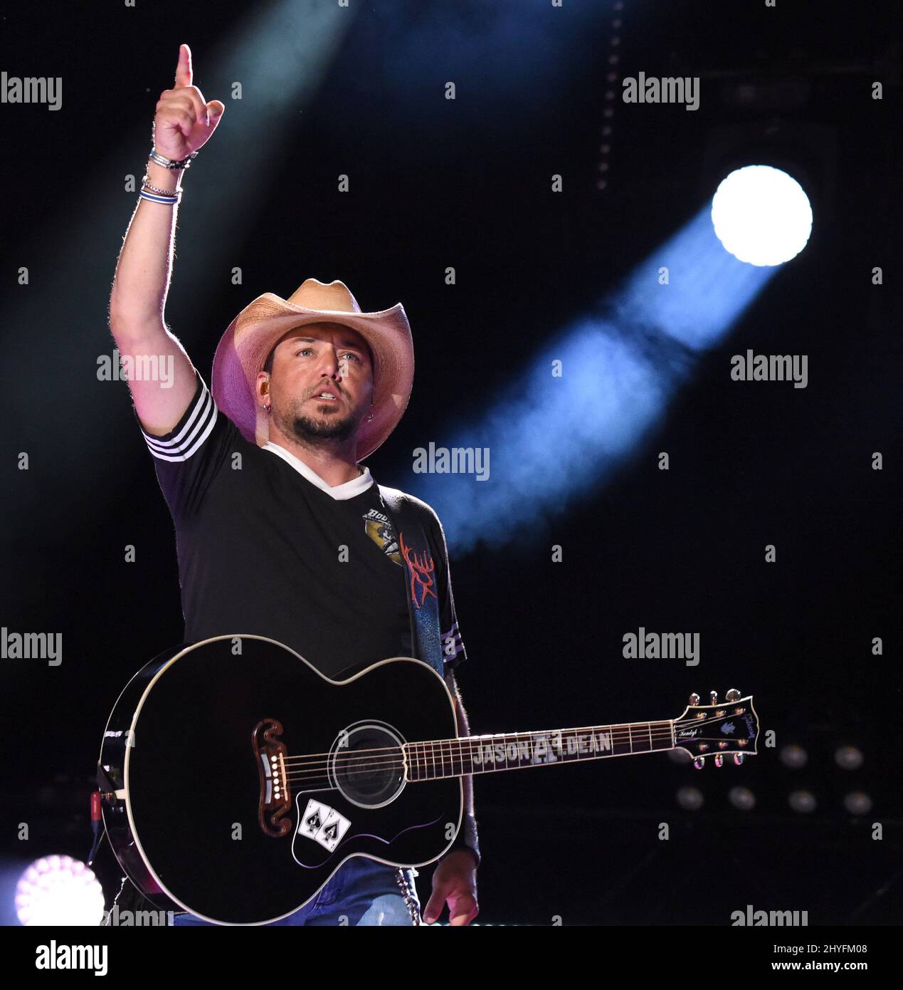 Jason Aldean Performing At The 2018 Cma Fest Held At Nissan Stadium On
