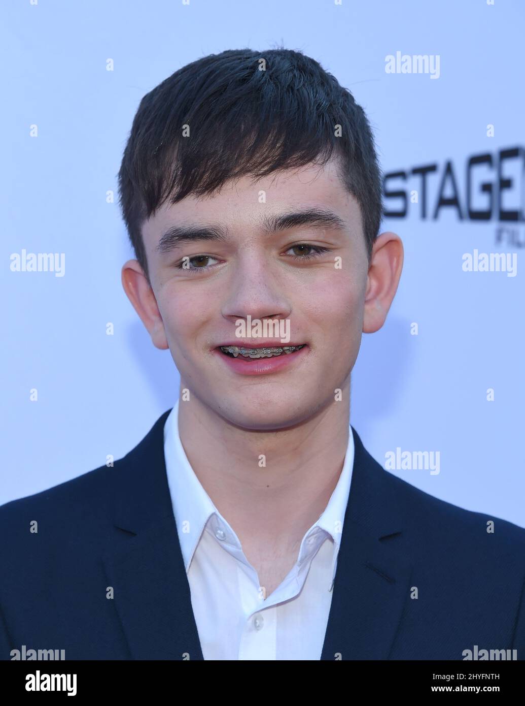 Lewis MacDougall attending Boundaries Los Angeles Premiere Stock Photo ...