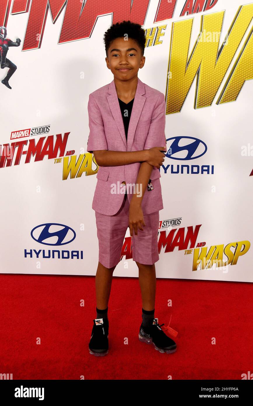 Miles Brown at the world premiere of "Ant-Man and The Wasp" held at the ...