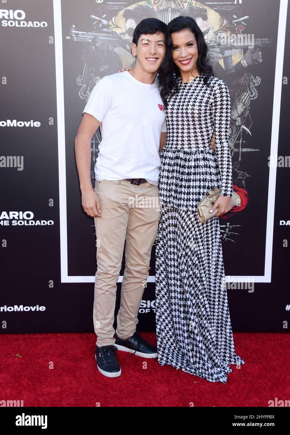 Danay Garcia and son at the "Sicario: Day Of The Soldado" Los Angeles Premiere held at the ...