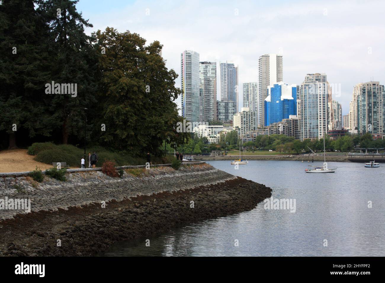 Granville Island and downtown Vancouver. British Columbia. Canada Stock ...