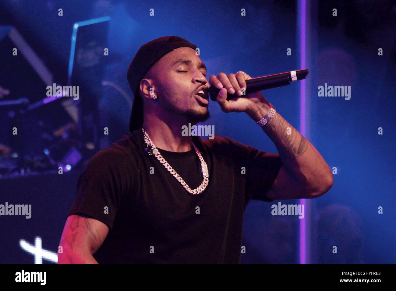 Trey Songz attending Kevin Hart's 39th Birthday Party in Las Vegas ...