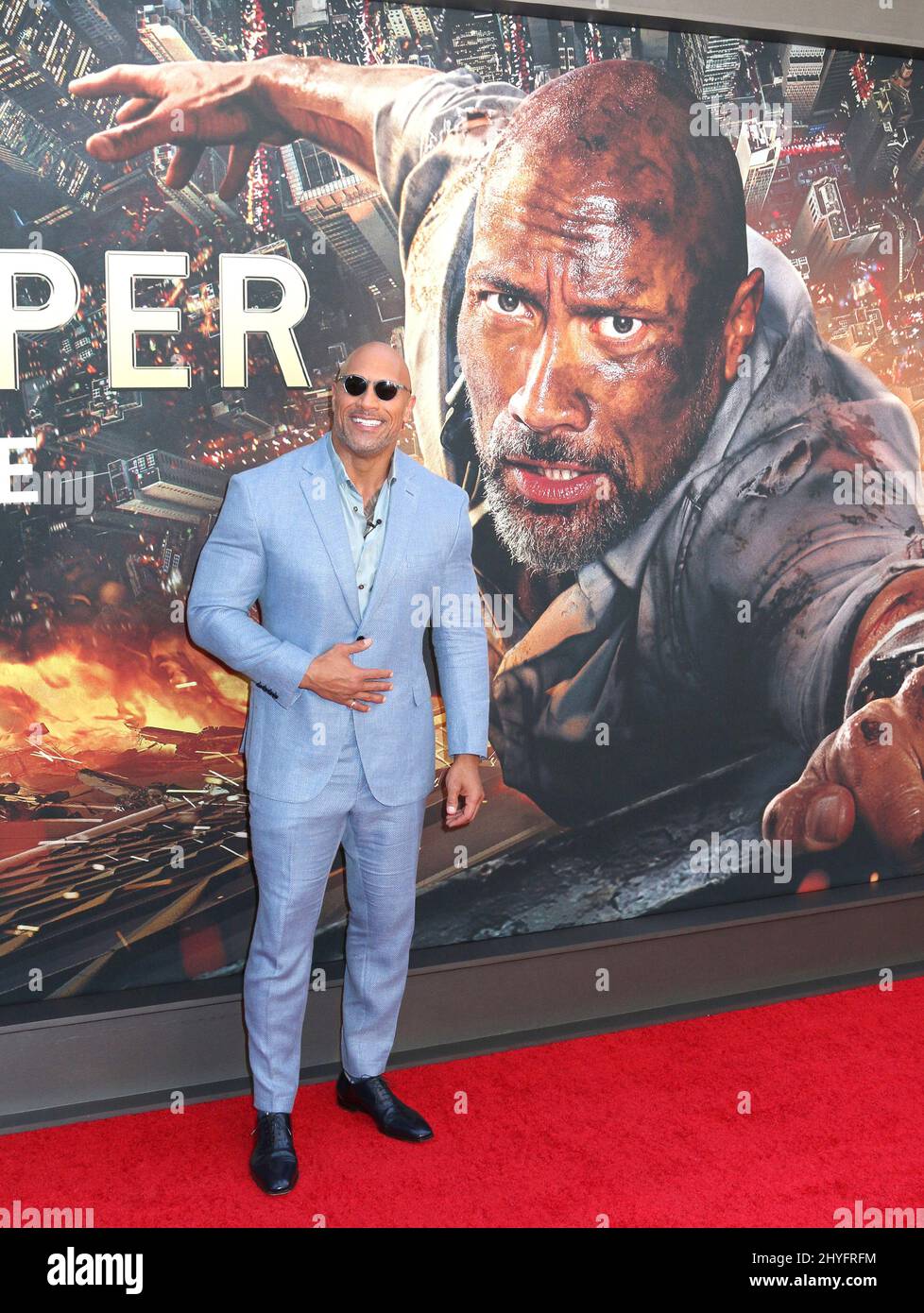 Dwayne Johnson attending the Skyscraper New York Premiere held at the ...