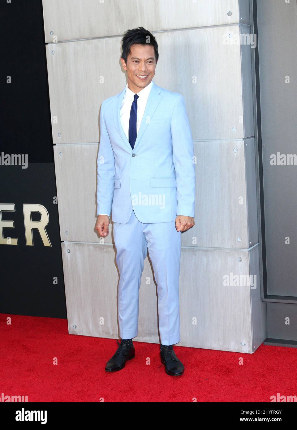 Byron Mann attending the Skyscraper New York Premiere held at the AMC ...