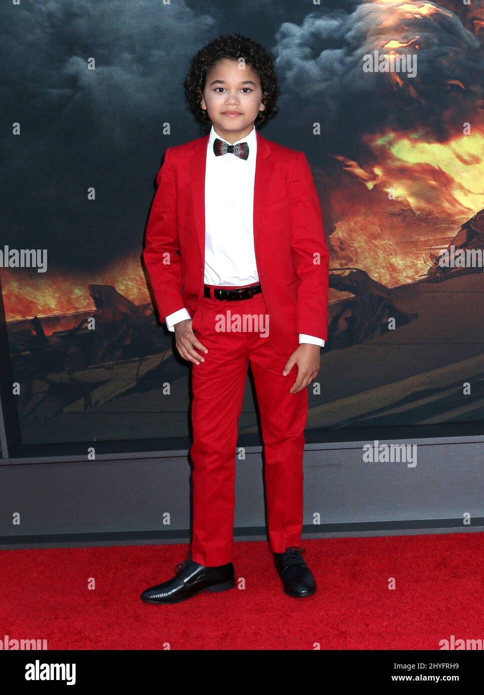 Noah Cottrell attending the Skyscraper New York Premiere held at the ...