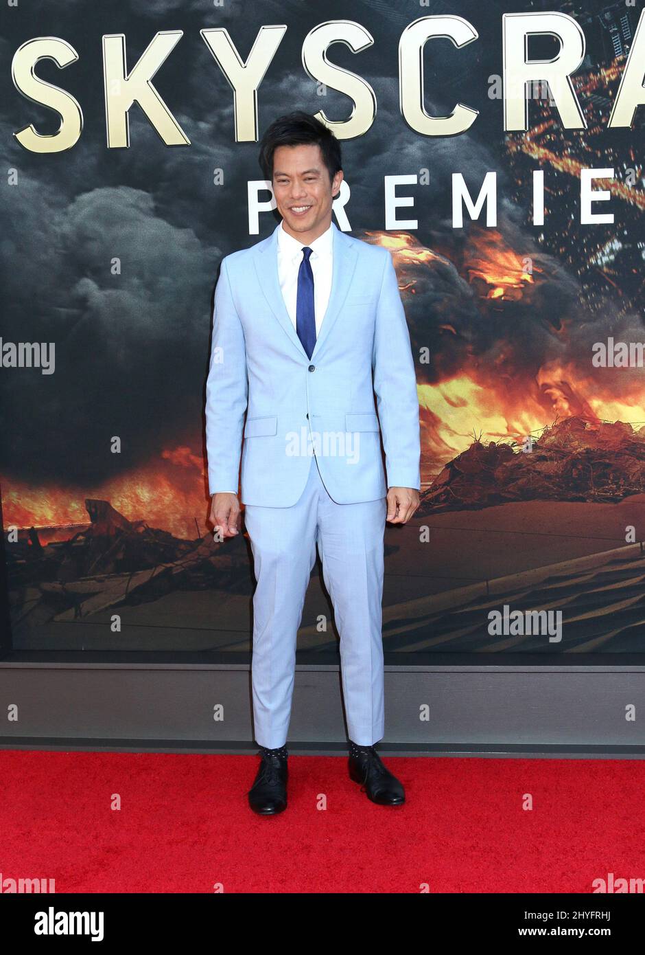 Byron Mann attending the Skyscraper New York Premiere held at the AMC ...