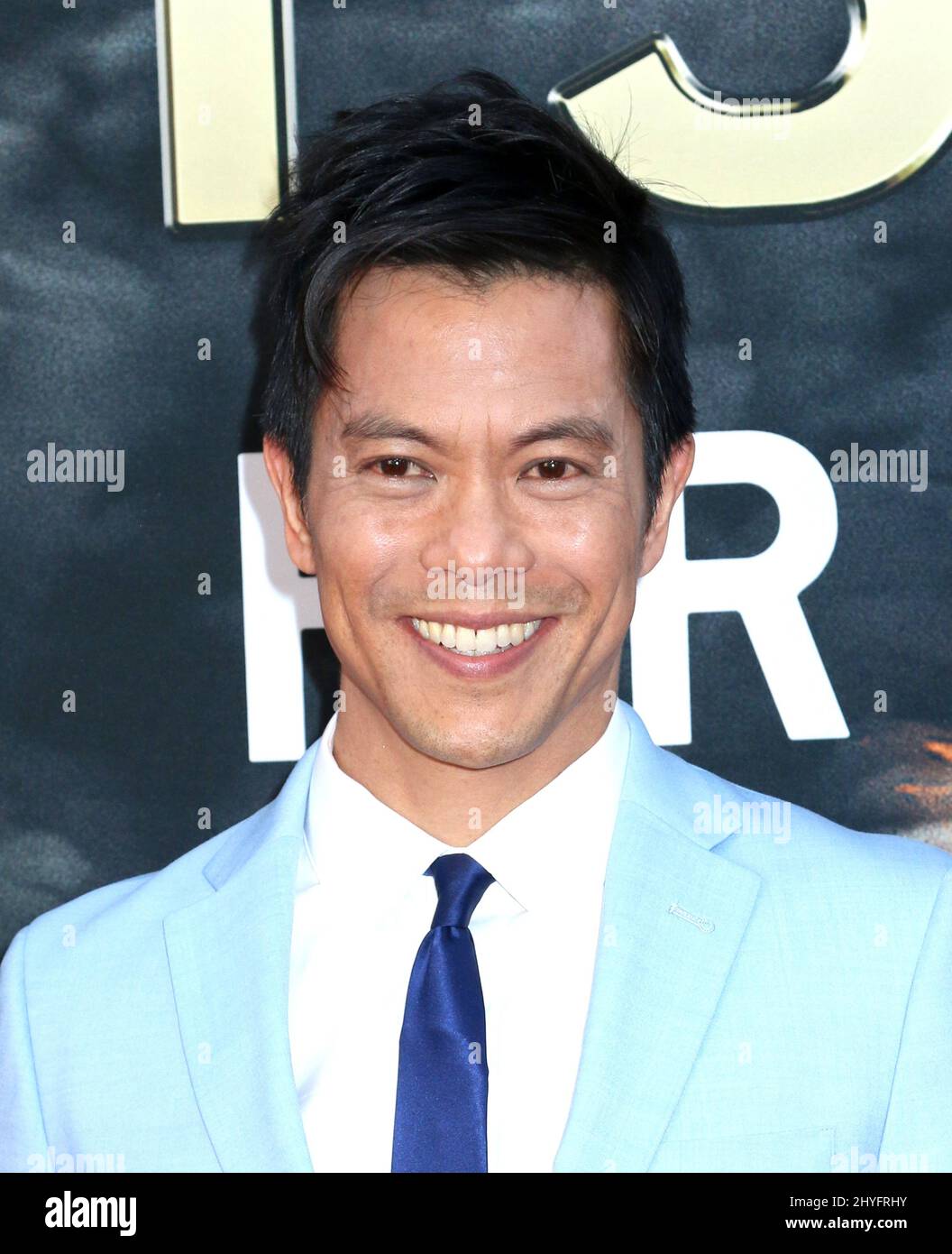 Byron Mann attending the Skyscraper New York Premiere held at the AMC ...