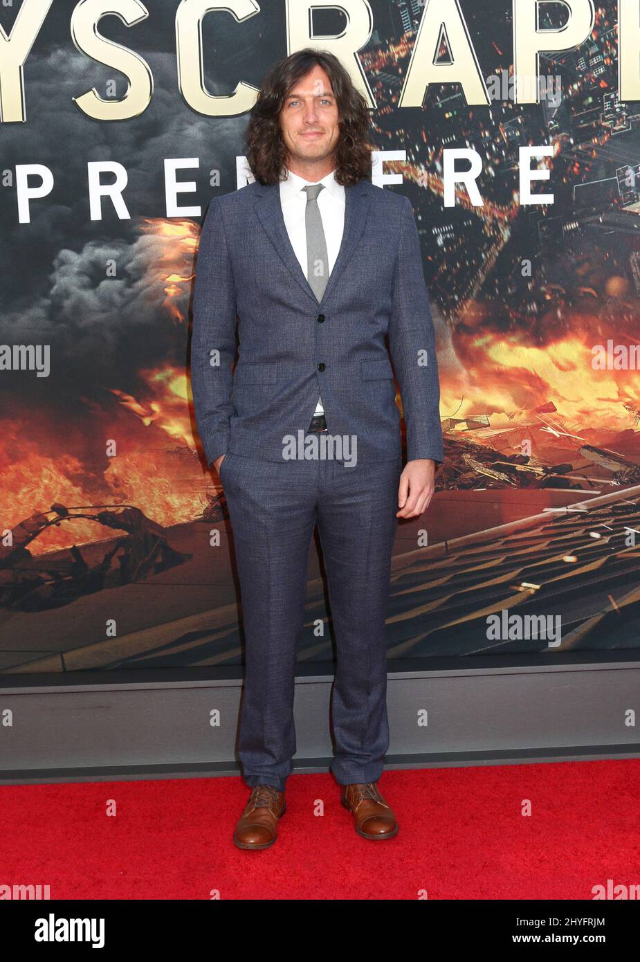 Andrew Jenks attending the Skyscraper New York Premiere held at the AMC ...