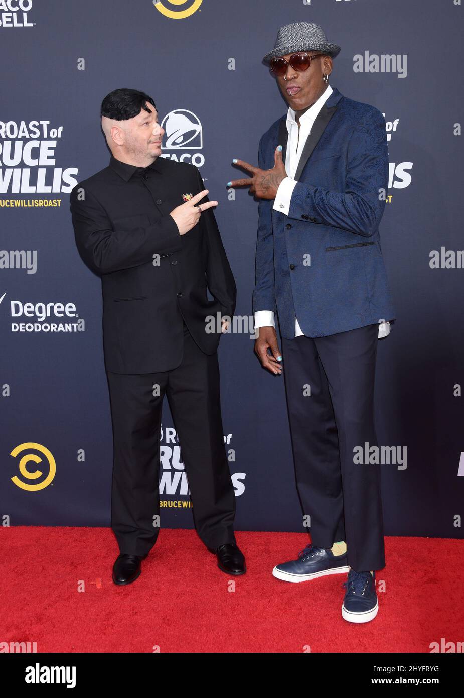 Jeff Ross and Dennis Rodman at "The Comedy Central Roast of Bruce ...