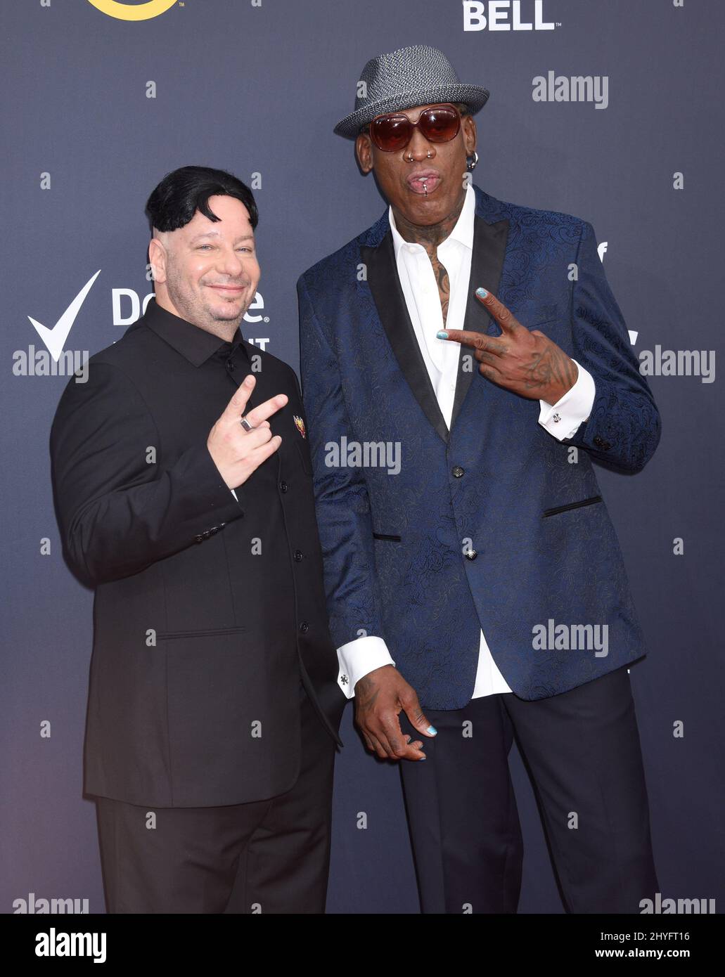 Jeff Ross and Dennis Rodman at "The Comedy Central Roast of Bruce ...