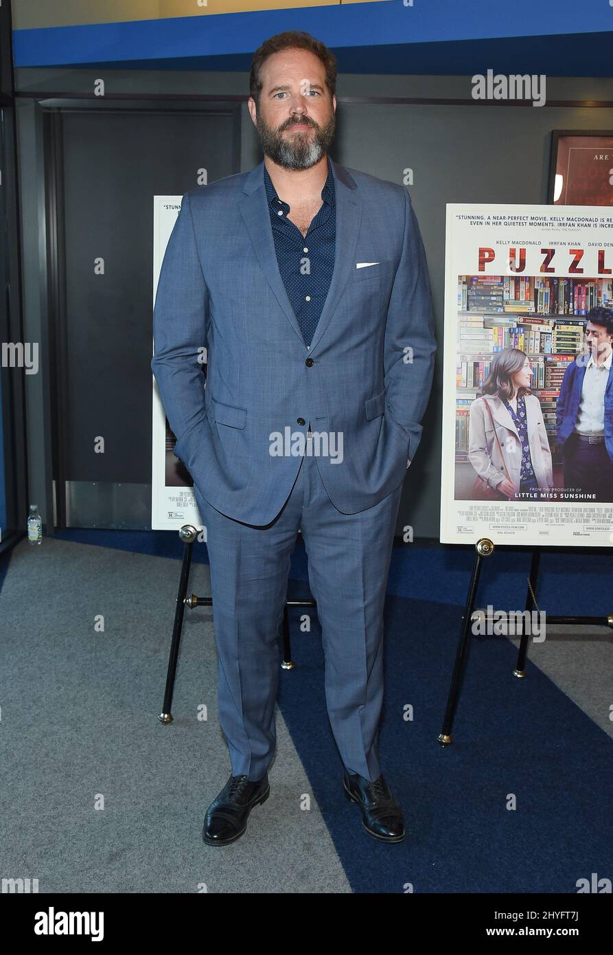David Denman arrives at Los Angeles premiere of "Puzzle" held at the ...