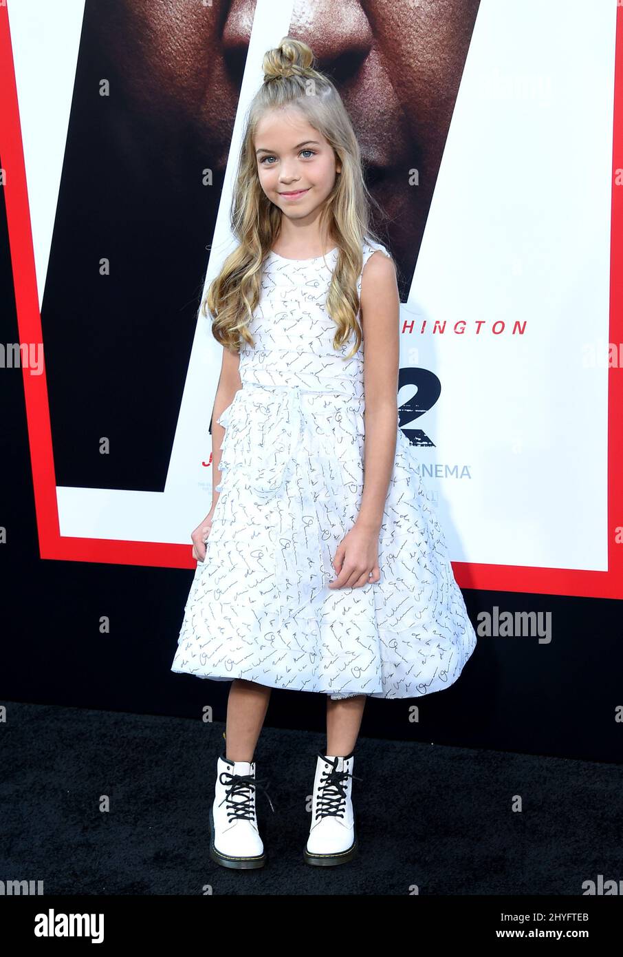 Rhys Olivia Cote at the Los Angeles premiere of "The Equalizer 2" held ...