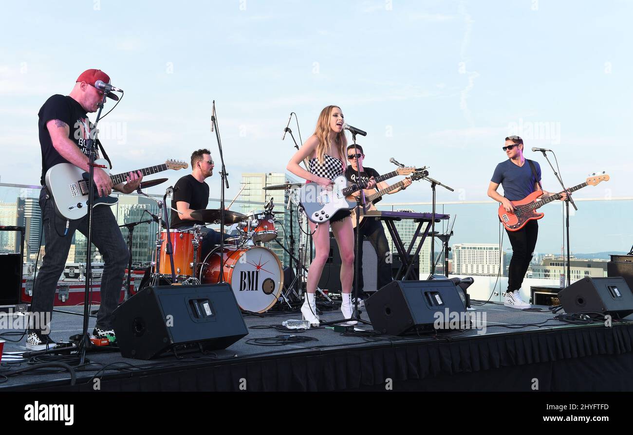 Kalie Shorr performing during the BMI Rooftop on the Row: Morgan Wallen ...