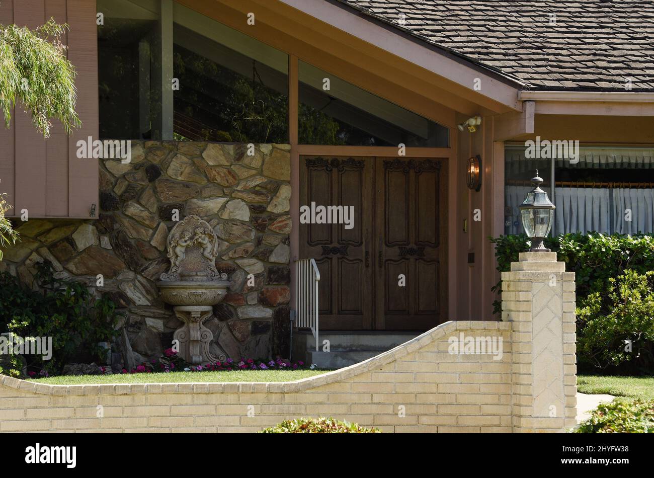 A general view of the iconic Brady Bunch home the clan once lived in is ...