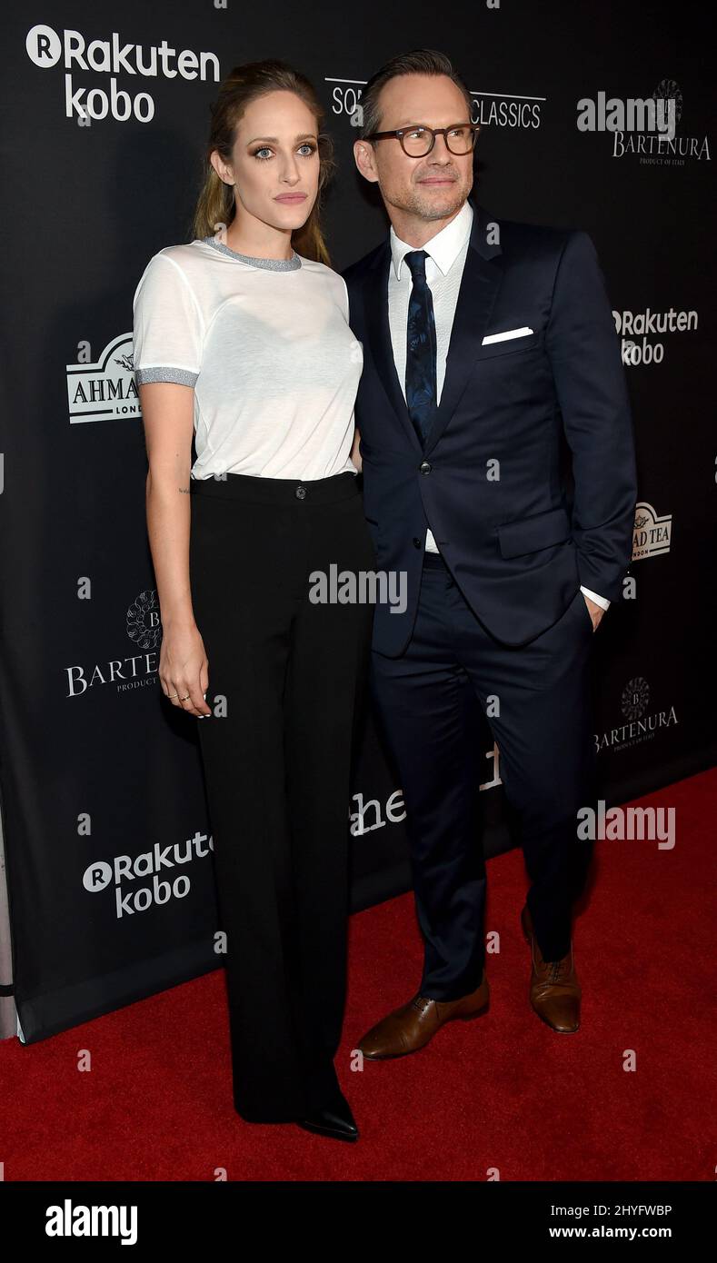 Carly Chaikin and Christian Slater attending the Los Angeles premiere ...