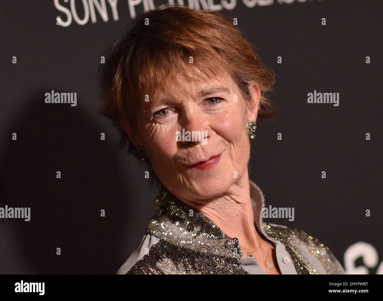 Celia Imrie attending the Los Angeles premiere of The Wife Stock Photo ...