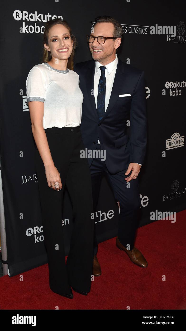 Carly Chaikin and Christian Slater attending the Los Angeles premiere ...