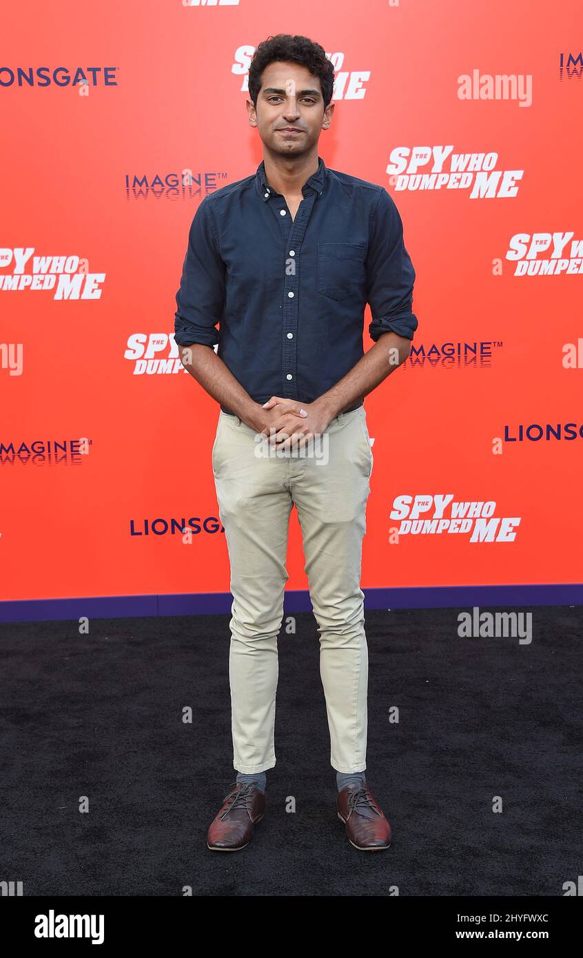 Karan Soni at the Los Angeles premiere of "The Spy Who Dumped Me" held ...