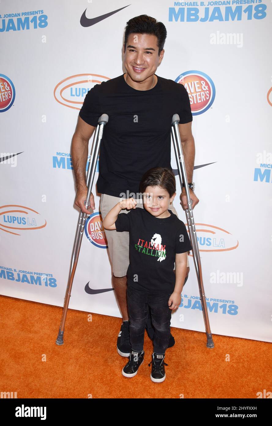 Mario Lopez and Dominic Lopez at the Michael B. Jordan and Lupus LA ...