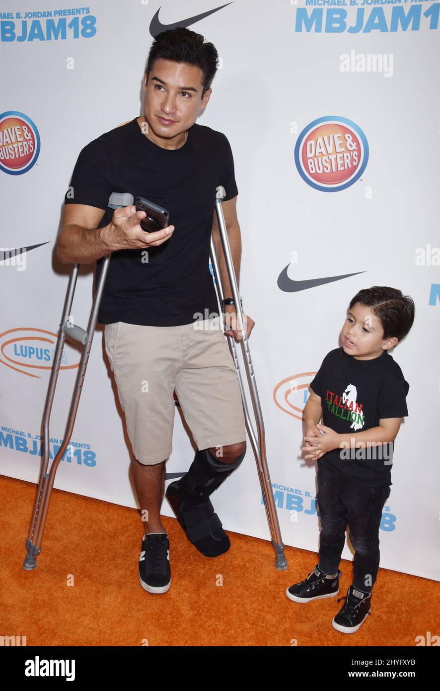 Mario Lopez and Dominic Lopez at the Michael B. Jordan and Lupus LA ...