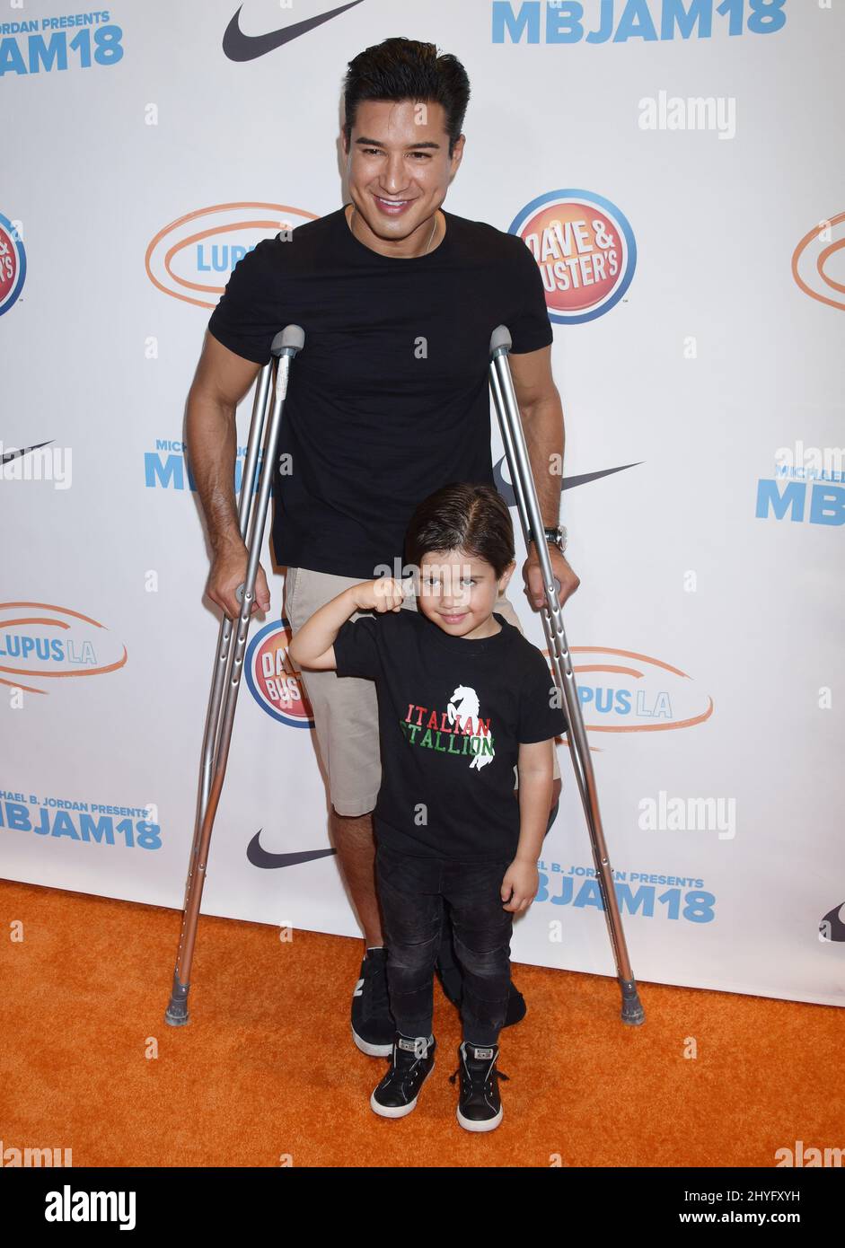 Mario Lopez and Dominic Lopez at the Michael B. Jordan and Lupus LA ...