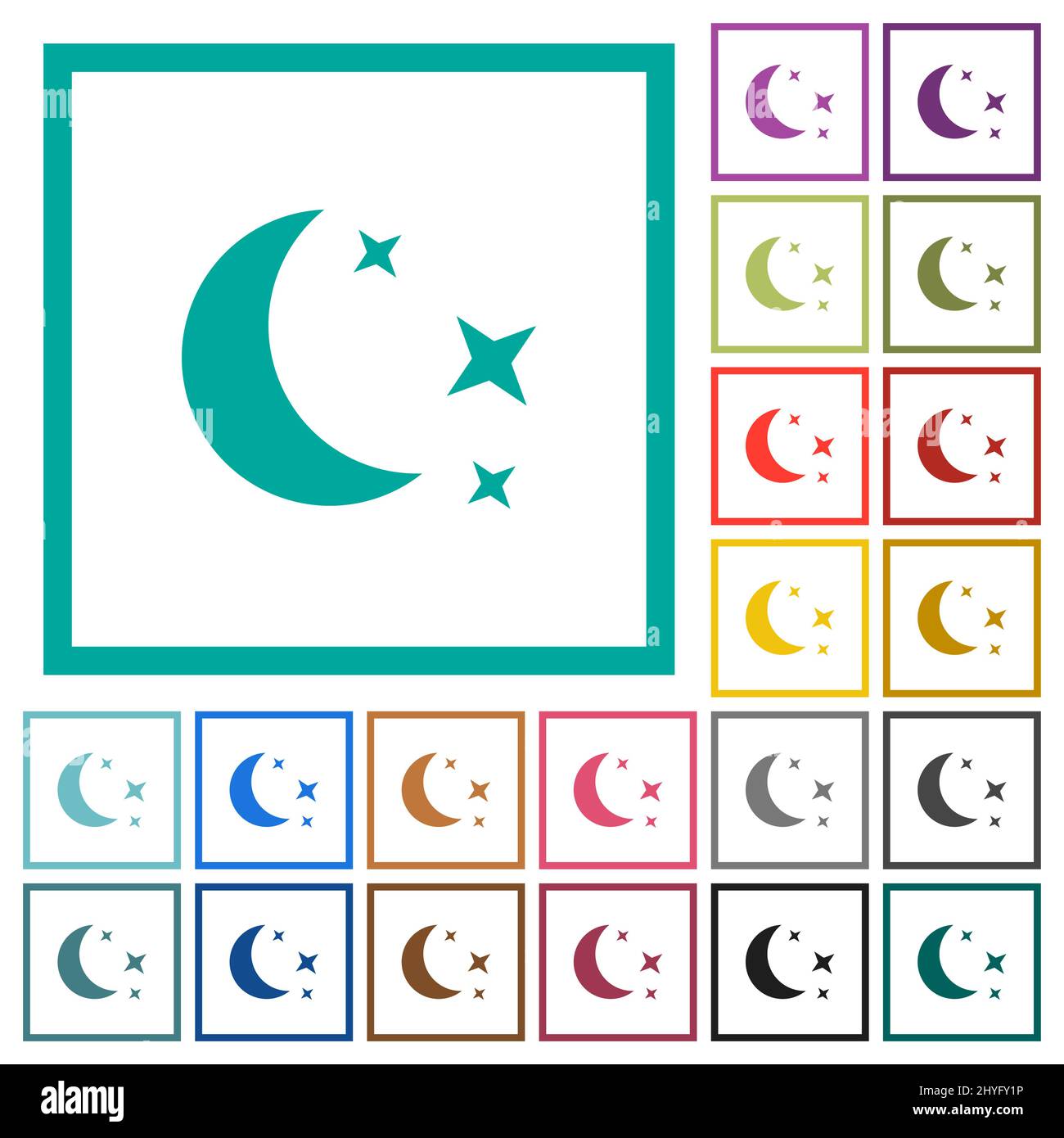 Moonlit square Stock Vector Images - Alamy