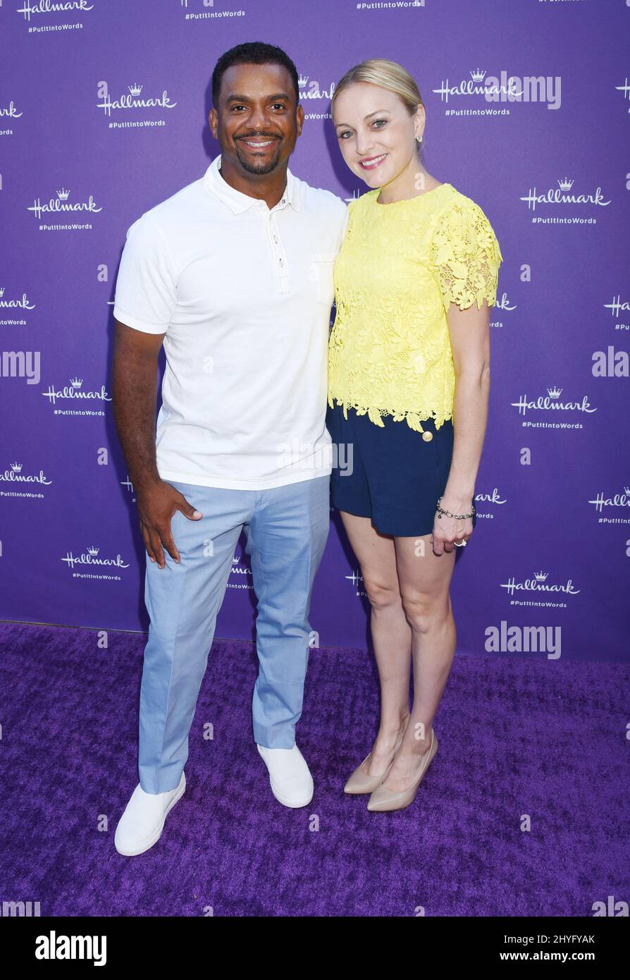 Alfonso Ribeiro and Angela Unkrich attending Hallmark's "Put It Into ...