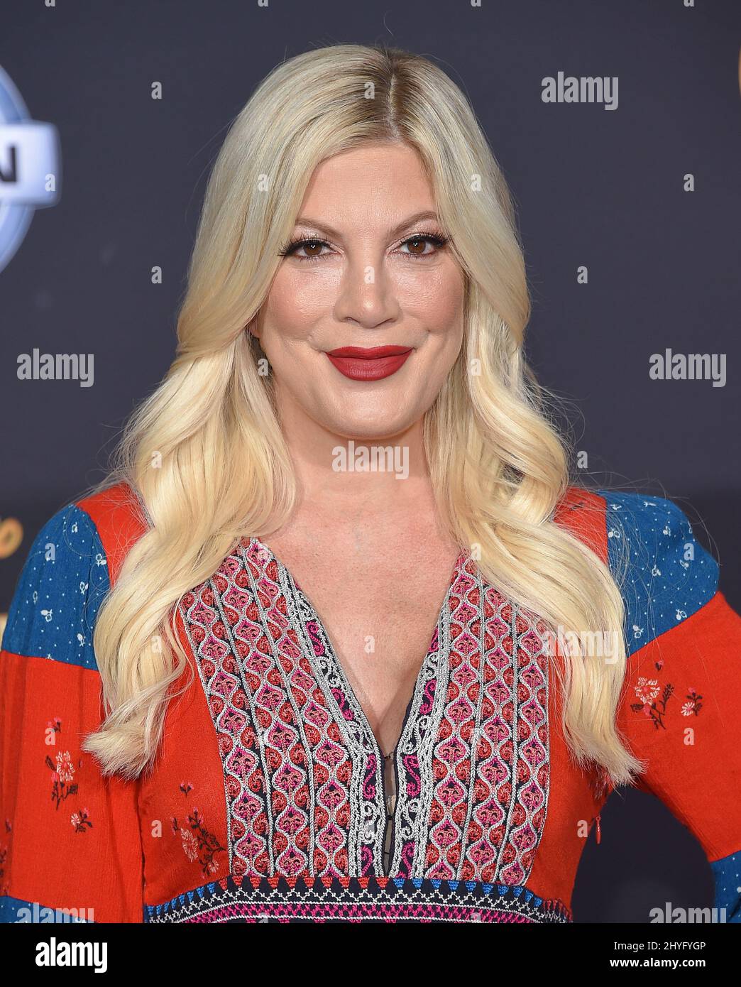 Tori Spelling attending the premiere of Christopher Robin in Los ...