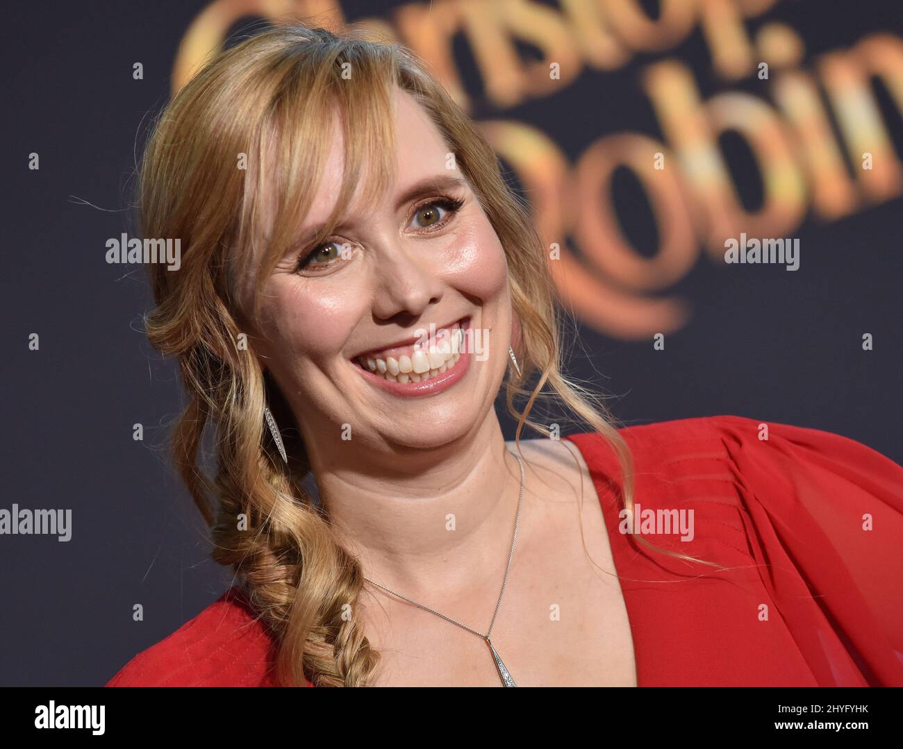 Allison Schroeder attending the premiere of Christopher Robin in Los ...