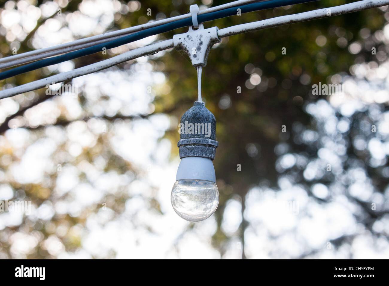 Low angle shot of street light bulb on a blurred background Stock Photo ...