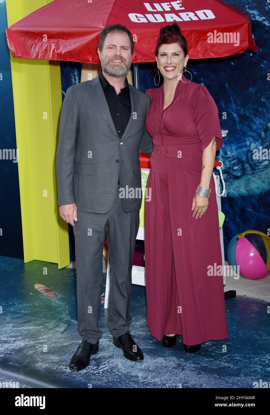 Rainn Wilson and Holiday Reinhorn at Warner Bros. "THE MEG" U.S ...
