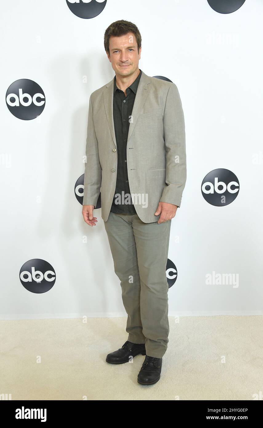 Nathan Fillion at ABC's TCA Summer Press Tour white carpet event held ...