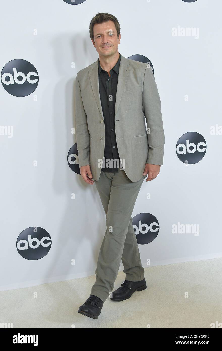 Nathan Fillion at ABC's TCA Summer Press Tour white carpet event held ...