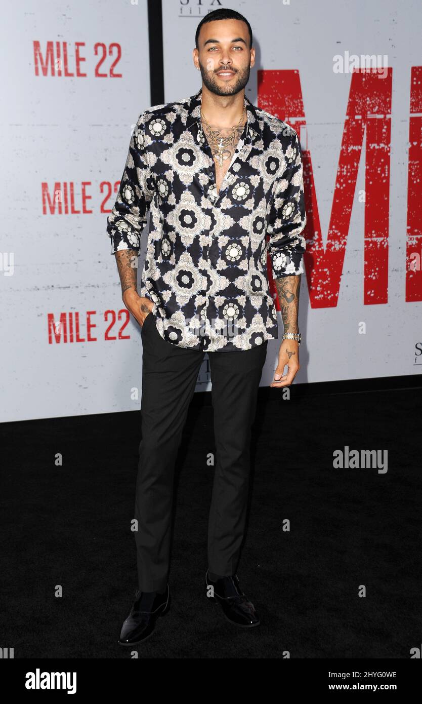 Don Benjamin attending the Los Angeles premiere of Mile 22 Stock Photo ...