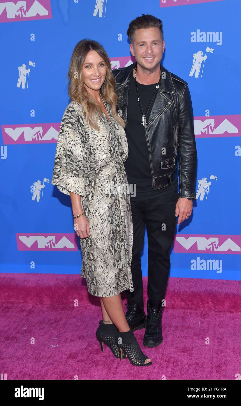 Genevieve Tedder and Ryan Tedder at the 2018 MTV "VMAs'" held at Radio ...