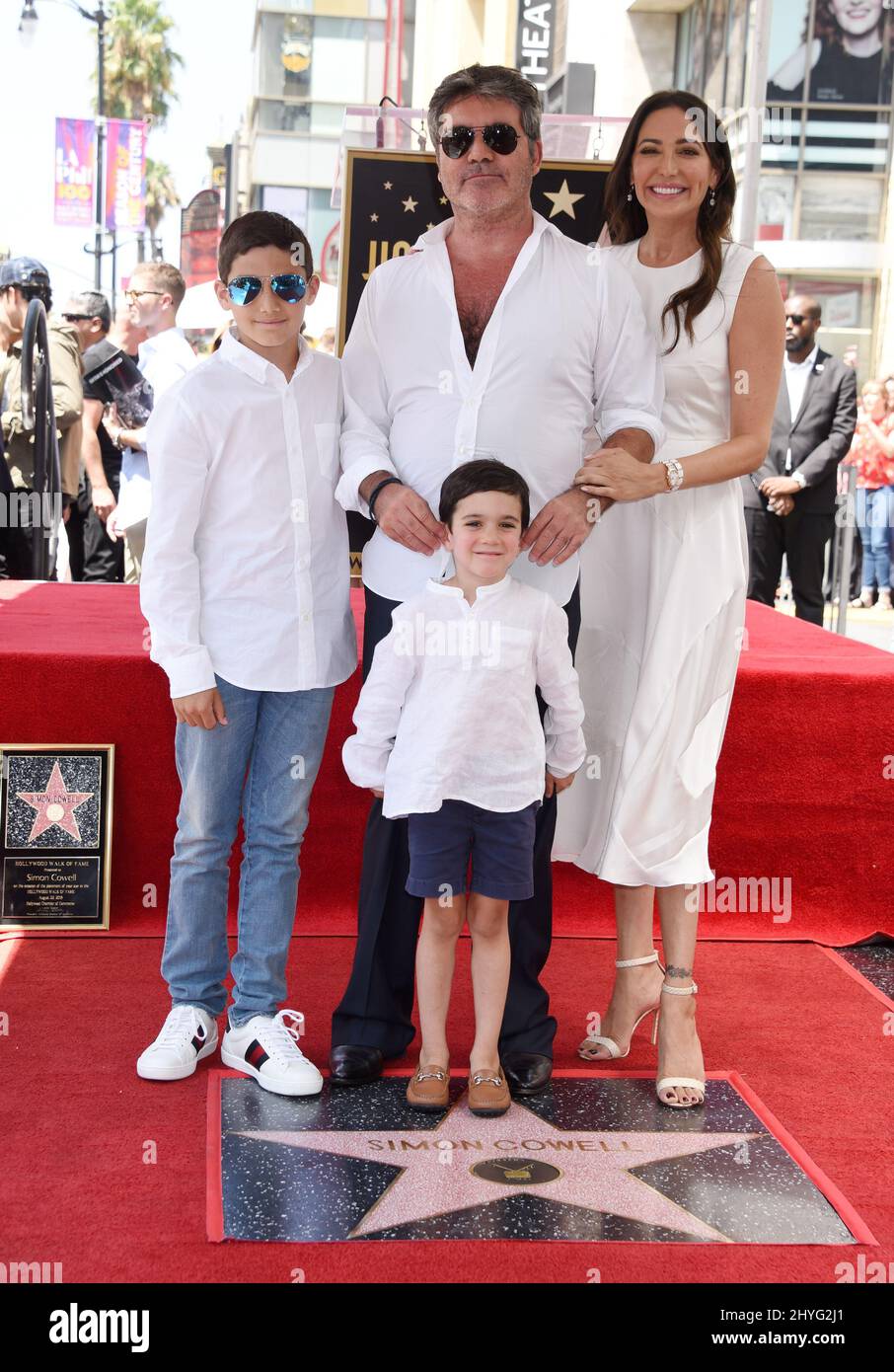 Simon Cowell, Eric Cowell, Lauren Silverman and Adam Silverman at the ...