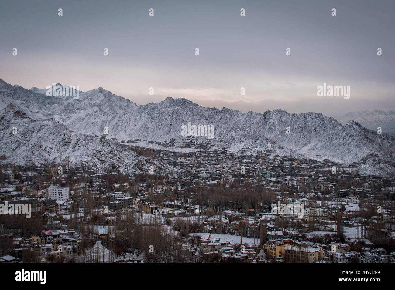 Stok mountain range of the Indian Himalayas in Hemis National Park ...
