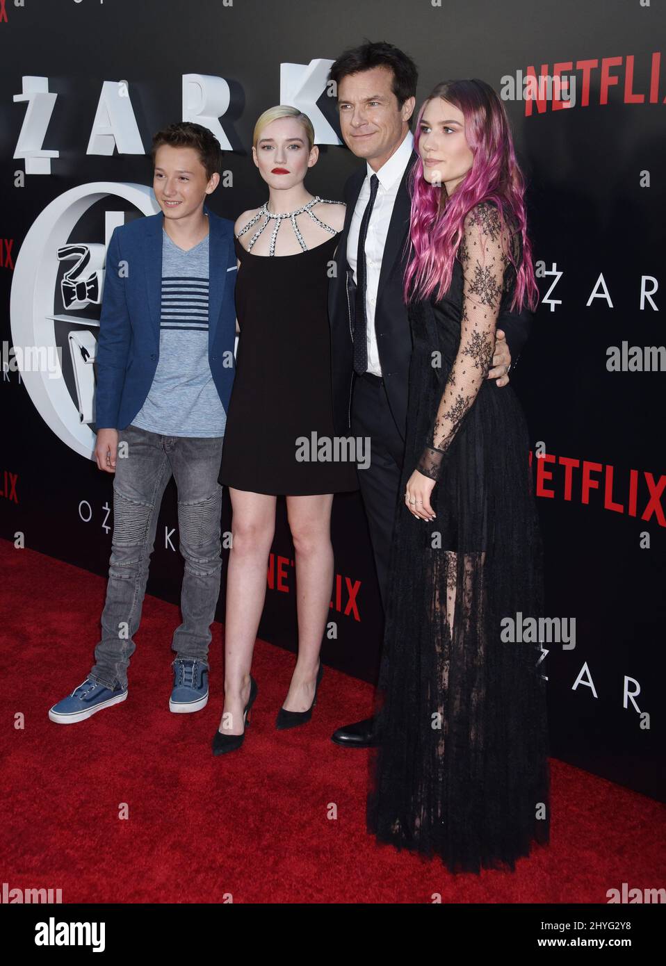 Skylar Gaertner, Julia Garner, Jason Bateman and Sofia Hublitz ...